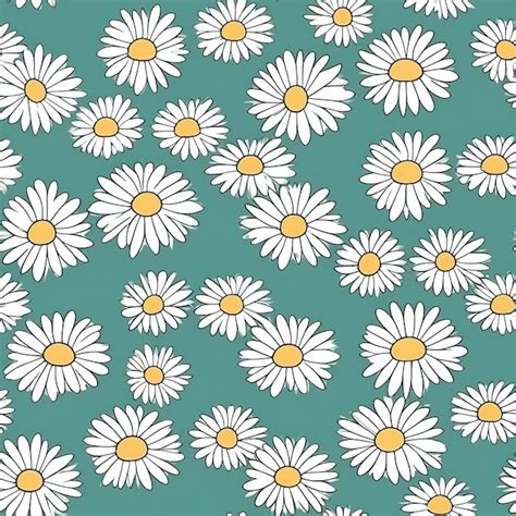 Premium Ai Image Small Daisy Pattern
