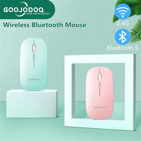 Goojodoq Dual Mode 2 4ghz Wireless Bluetooth 2 In 1 Cordless Mouse Shopee Malaysia