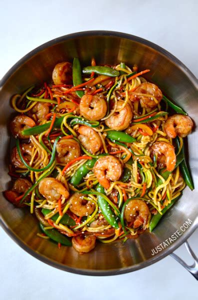 Asian Zucchini Noodle Stir Fry With Shrimp Tumbex