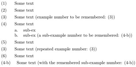 Cross Referencing Is There A Way To Restate Linguistic Examples In