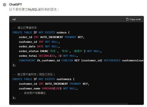 實作練習 使用chatgpt協同設計mysql資料表單，以及撰寫php程式 Mysql Taiwan 台灣mysql技術研究站