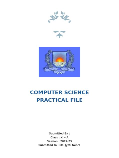 Computer Science Practical File Pdf