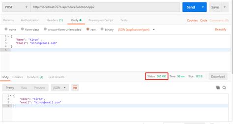 C How To Pass Parameters By POST To Azure Functions Stack Overflow