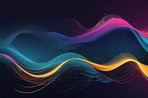 Premium Photo Bright Abstract Background With A Dynamic Waves Of