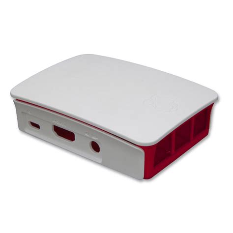 Officiel Raspberry Pi 3 Bb Case Hvidrød • Raspberrypidk