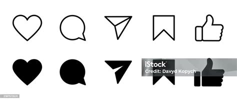 일반 소셜 미디어 사용자 인터페이스 아이콘 집합입니다 좋아요를 누르고 댓글을 달고 공유하고 아이콘을 저장하세요 소셜 미디어 플랫 아이콘 벡터 흰색에 고립 된 평면 윤곽선