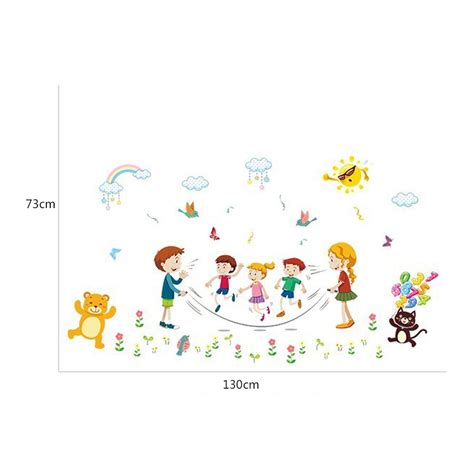 1 шт Мультяшные Веселые животные прыгающие веревки спортивные настенные стикеры для детей