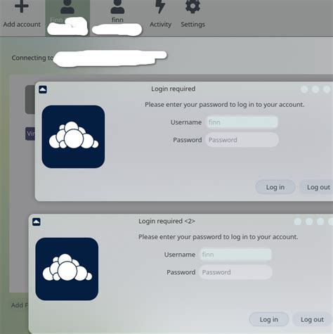 Show Account Name In Login Required Dialog · Issue 11014 · Owncloud