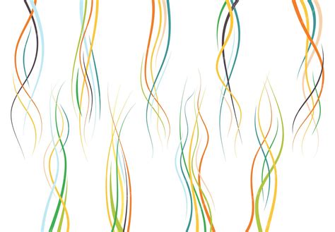 Premium Vector Set Of Abstract Color Curved Lines Wave Design