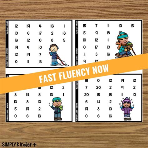Numbers To 20 Kindergarten Fluency Winter Simply Kinder Printable Membership