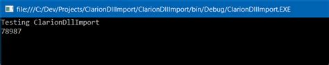 How To Use Dllimport From C To Call A Clarion Procedure Interop