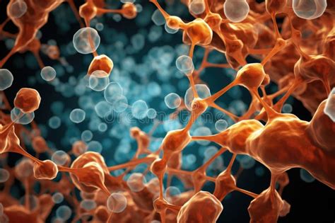 Microscopic View Of Skincare Cream With Molecular Structure Superimposed Stock Illustration