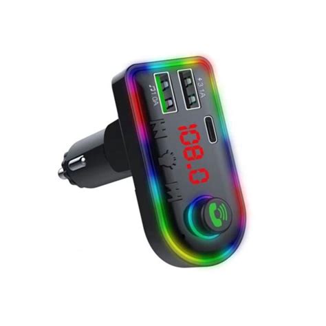 FM Transmiter F USB PD TF Bluetooth Type C RGB V Handsfree Crni Kupindo Com
