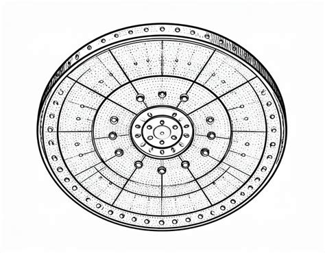 Circular Concentric Diagram With Numbers And Lines Stock Illustration Illustration Of Radial