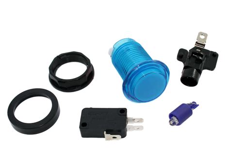 Blue LED Pushbutton Translucent Bezel