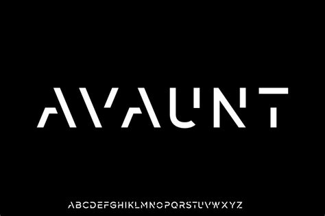 Modern Elegant Sans Serif Alphabet Display Font Vector Image