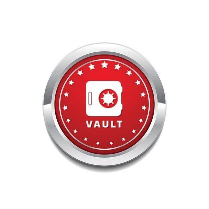 Vault Red Vector Icon Button Stock Clipart Royalty Free FreeImages