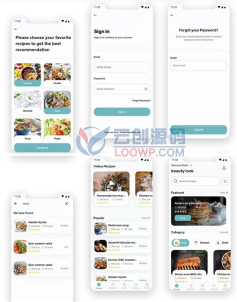 Flutter烹饪做法食谱分享app源码食谱管理源码androidios后端 云创源码