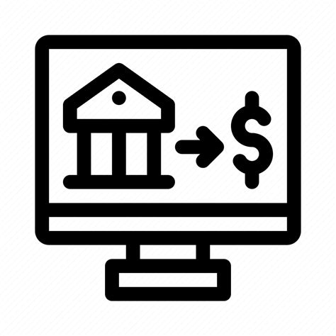 Online Banking Computer Payment Business And Finance Icon