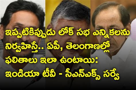 ఇప్పటికిప్పుడు లోక్ సభ ఎన్నికలను నిర్వహిస్తే ఏపీ తెలంగాణల్లో ఫలితాలు