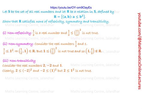 Class 12chapter 1relations And Functionstypes Of Relations Lecture 1pdf