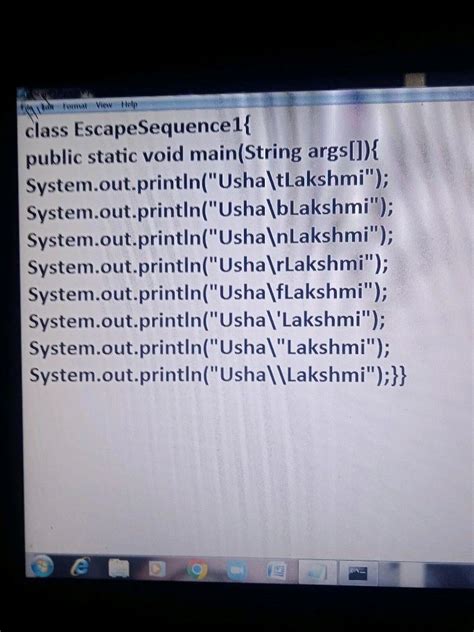 Ushalakshmi Anumula On Linkedin Java Escapesequence Types Explanation