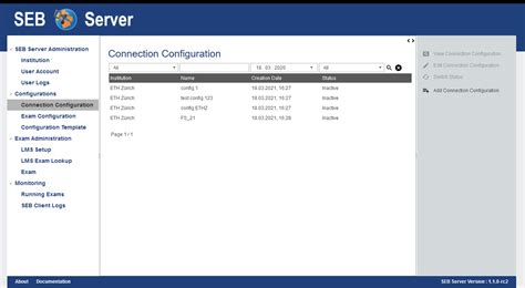Connection Configuration SEB Server Documentation