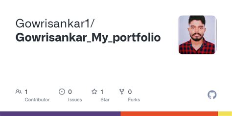 Github Gowrisankar1 Gowrisankar My Portfolio