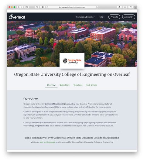 Overleaf Formerly Sharelatex Information Technology And Computing Support Oregon State