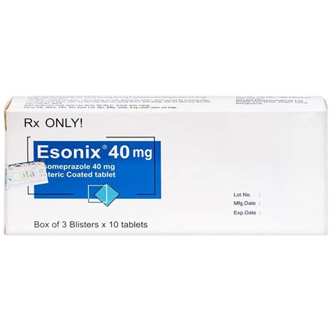 Esonix 40mg Trị Trào Ngược Thực Quản Hộp 30 Viên