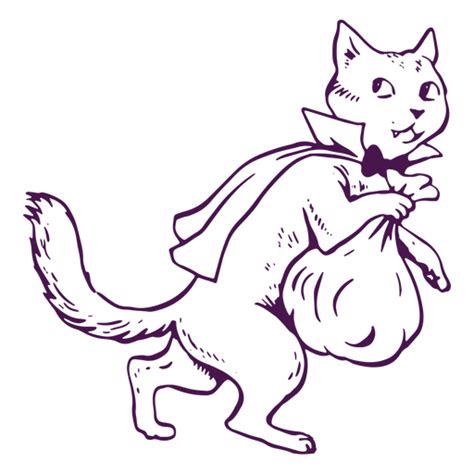Thief Cat With A Cape Png And Svg Design For T Shirts