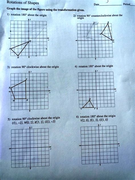 solved rotations of shapes due period graph the image of the figure