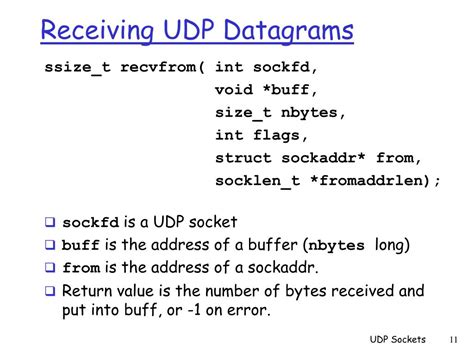 PPT Lecture 8 UDP Sockets I O Multiplexing PowerPoint Presentation ID 2740641