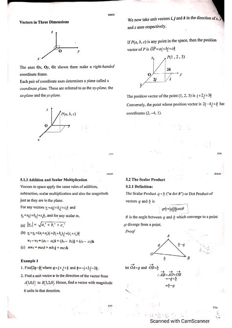 SOLUTION Calculus Vector Notes And Exercise With Answers Studypool