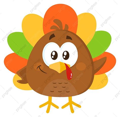 Dibujos Animados Lindo Acción De Gracias Pavo Pájaro Agitando Png