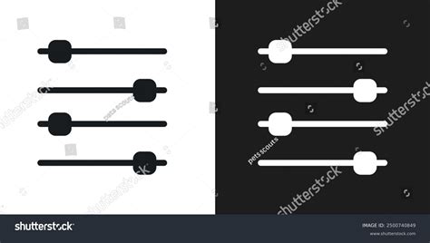 Settings Sliders Icon Line Art Vector Stock Vector Royalty Free 2500740849 Shutterstock