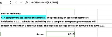 Solved Fx Poissondist53true X 39 Poisson Problems 4a Company