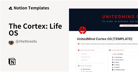 The Cortex Life Os Template Notion Marketplace