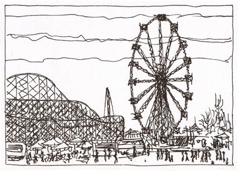 Como Dibujar Un Parque De Diversiones Imagui