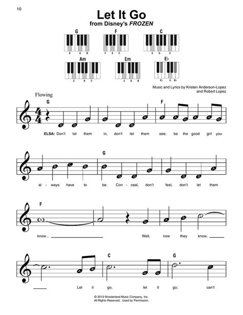 Let It Go Piano Sheet Music Printable Free Free Printable