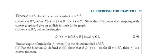 Solved Exercise Let C Be A Convex Subset Of Rn I Chegg Com