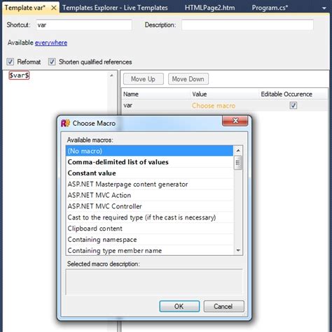 Live Templates ReSharper Platform SDK Documentation