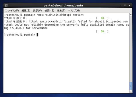 d起動時に 「d could not reliably determine the server s fully