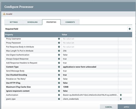 Apache Nifi Invoke Processor Showing Invalid Stack Overflow