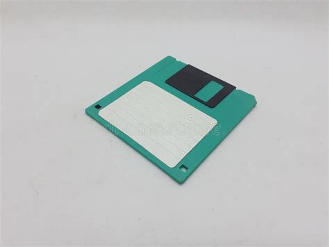 Vintage Photo Realistic Small Electronic Magnetic Floppy Disk For Old Computer Data Storage In