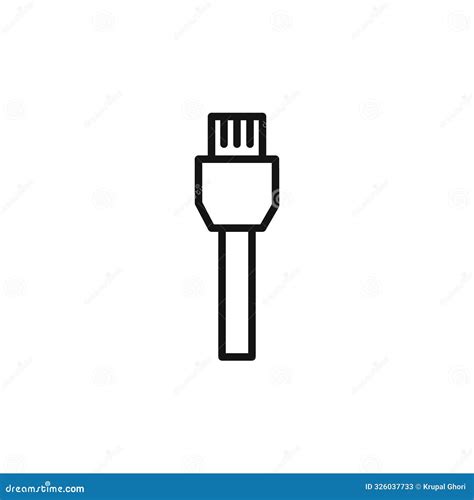 Ethernet Cable Plug Logo Sign Vector Outline 326037733