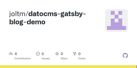 Github Joltmdatocms Gatsby Blog Demo