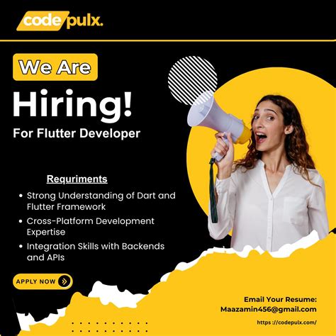 Code Pulx On Linkedin Codepulx Wearehiring Flutterdeveloper