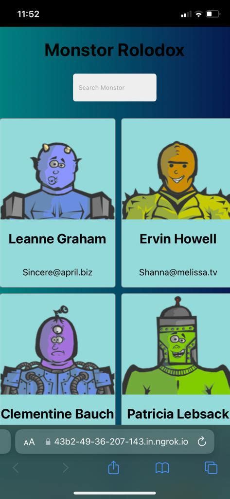 Github Vipin675monstor Rolodex React Application