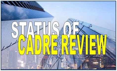 Status Of Cadre Review Proposals Processed In Cadre Review Division Of Dopt From 1st January